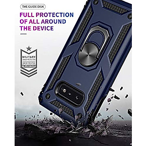S10e Phone Case Military Grade Heavy Duty Armor Rugged Dual Layer Full Body Shockproof Screen Camera Protection Built-in Ring Kickstand Magnetic S10e 5.8" Phone Hard Back Cover for Men Women Blue