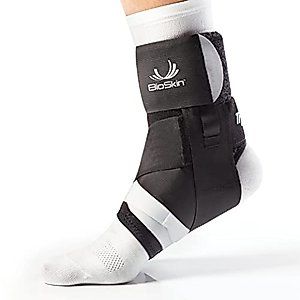 BIOSKIN TriLok Ankle Brace for Women & Men - Ankle Brace for Sprained Ankle, Plantar Fasciitis Relief, Foot Arch Support, Peroneal Tendonitis Relief, & PTTD Support