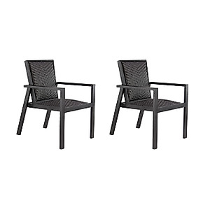 Deco 79 70338 Outdoor Dining Chair, Black
