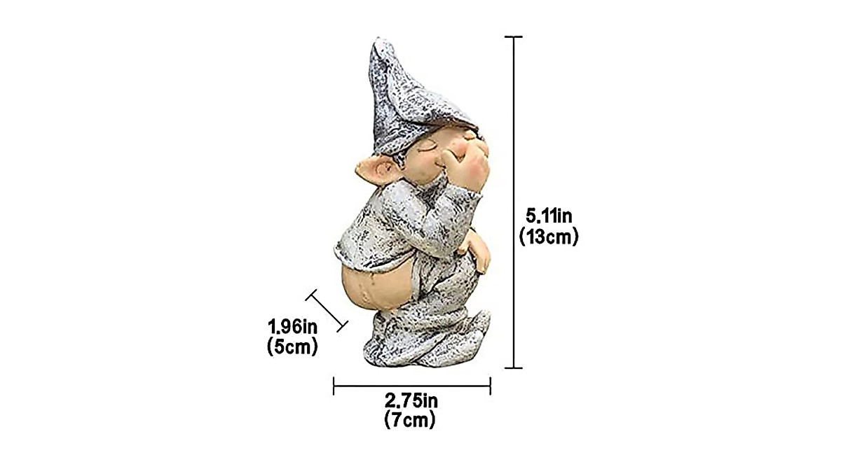 Funny Pooping Garden Gnome Statue - Unique Outdoor Yard Decor
