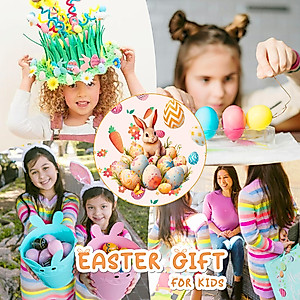 winiwo 40 oz Easter Tumbler with Handle and Straw, Easter Gifts for Kids, Rabbits Lover, Bunny Insulated Tumbler for Hiding Candy Chocolate Eggs, Stainless Steel, Available Gift Wrapping (Pink)