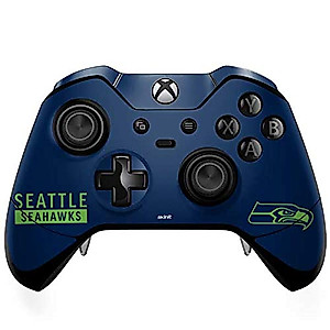Skinit Decal Gaming Skin Compatible with Xbox One Elite Controller - Officially Licensed NFL Seattle Seahawks Blue Performance Series Design