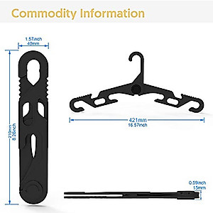 NICEDACK Premium Travel Hangers 6 Pack Portable Folding Clothes Hangers - Super Bearing Collapsible Hanger Foldable Clothes Drying Rack for Travel, Indoor and Outdoor Use (6 Pack 3Black/3White)