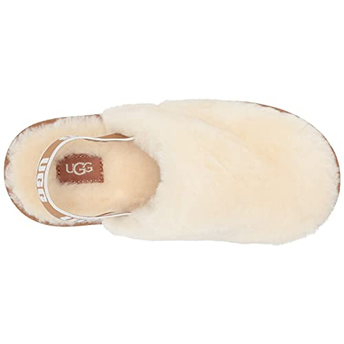 UGG Girls K Fluff Yeah Clog Slipper, Natural, 6 Big Kid