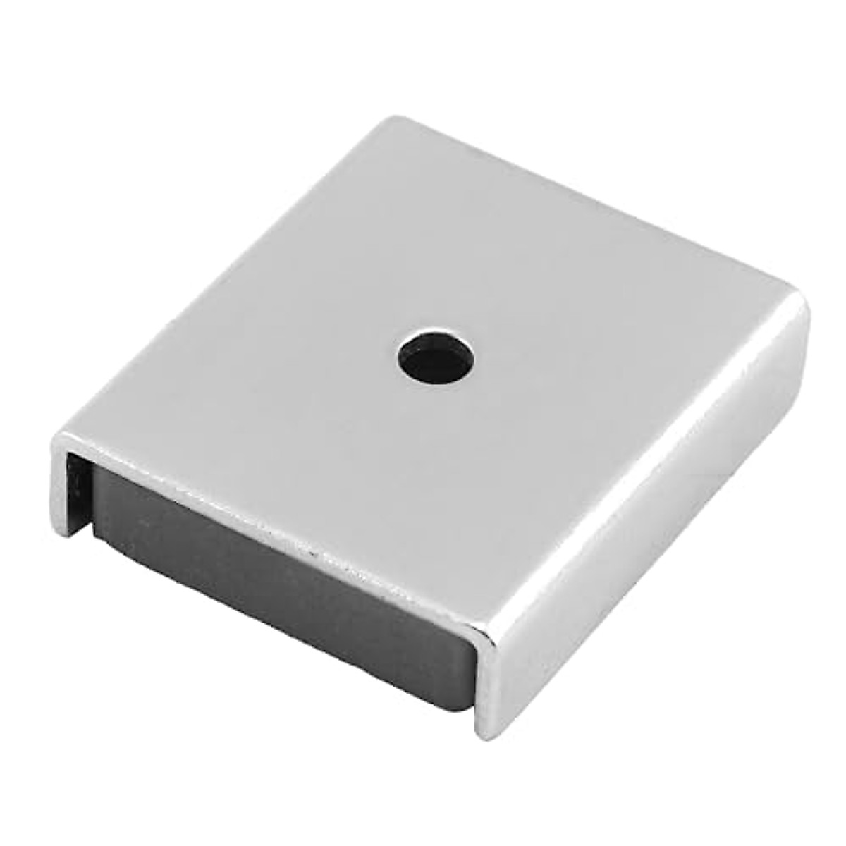 Master Magnetics Ceramic Latch Magnet Assemblies - Rectangular with Center Hole, Zinc Plated, 1" Length, 0.875" Width, 0..25" Height, 7 Pound Pull, Silver, Pack of 20, CA403CNX20