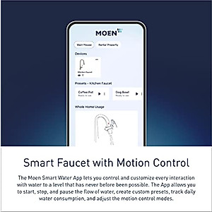 Moen Weymouth Matte Black Smart Faucet Touchless Pull-Down Sprayer Kitchen Faucet with Voice and Motion Control, S73004EV2BL