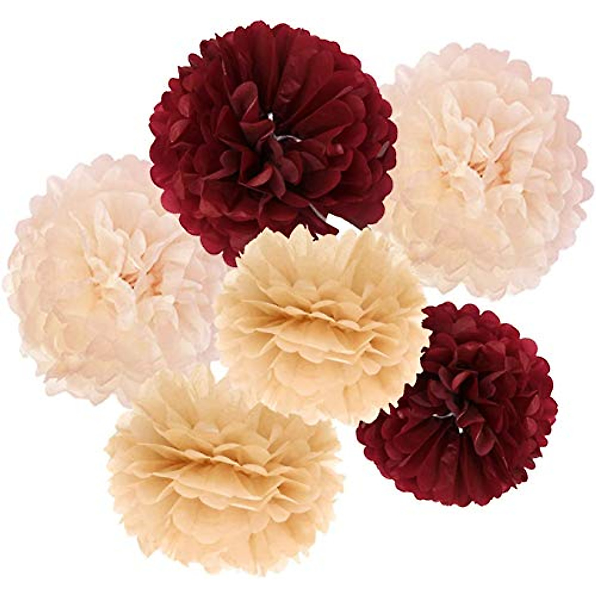 Burgundy Gold Birthday Party Decorations for Women Burgundy Gold HAPPY BIRTHDAY Banner Polka Dot Fans for Fall Burgundy Birthday Party Supplies/30th/40th/50th Birthday Decorations Autumn