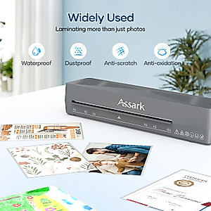 Laminator, 9 Inch A4 Thermal Laminator Machine with Laminating Sheets 9pcs & Paper Trimmer, 4 in 1 Hot & Cold Personal Lamination Kit for Home Office School Use, Fast Warm-Up & Quiet, Never Jam