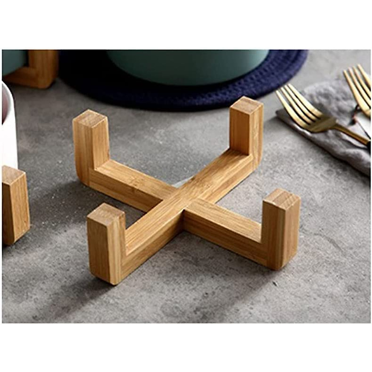 DHAEY Fruit Bowl Fruit Holder Large Fruit Bowl Dessert Bowl Household Wooden Foot Personalized Ceramic Bowl Kitchen (Color : Green)