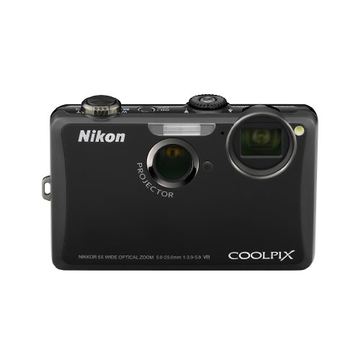 Nikon Coolpix S1100pj 14 MP Digital Camera with 5x Wide Angle Optical Vibration Reduction (VR) Zoom and 3-Inch LCD and Built-in Projector (Black) (OLD MODEL)