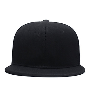 Custom Team Snapback Personalized Embroidered Hip Hop Flat Brim Baseball Hats Black