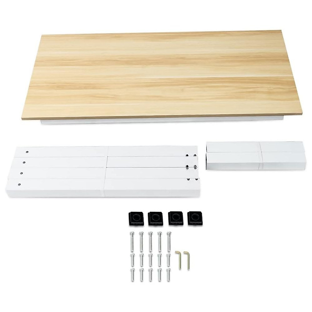 CROSSDESIGN Computer Desk Wood Office Table, Modern PC Laptop Notebook Study Writing Table for Home Office Workstation (47.2'' Oak Color)