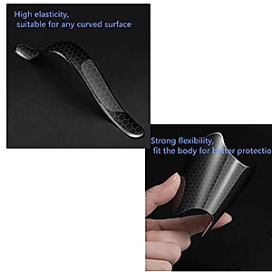 HUARXUNEG 8pcs Car Door Handle Scratched Protective Film Side Stick Scratched Door Protector Film Car Door Handle Reflective Strip Sticker Suitable for Most Car Models Black Honeycomb Pattern
