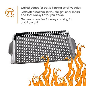 Outset QS71 Stainless Steel Large Grill Grid, Handles