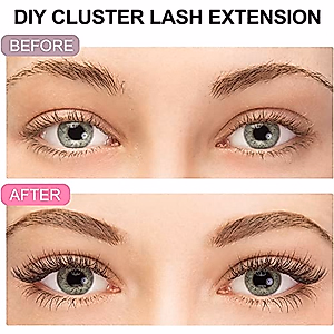 Fenshine Cluster Eyelash Extensions 240pcs 20D/40D Cluster Eyelashes Mixed, Natural False Eyelashes Cluster Soft Individual Lashes Clusters