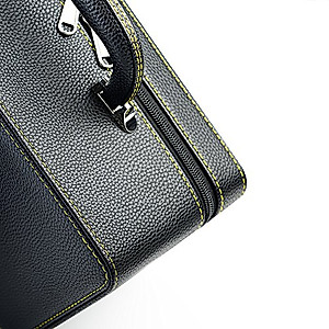 Oirlv Black Leather Travel Jewelry Box Jewelry Storage Case