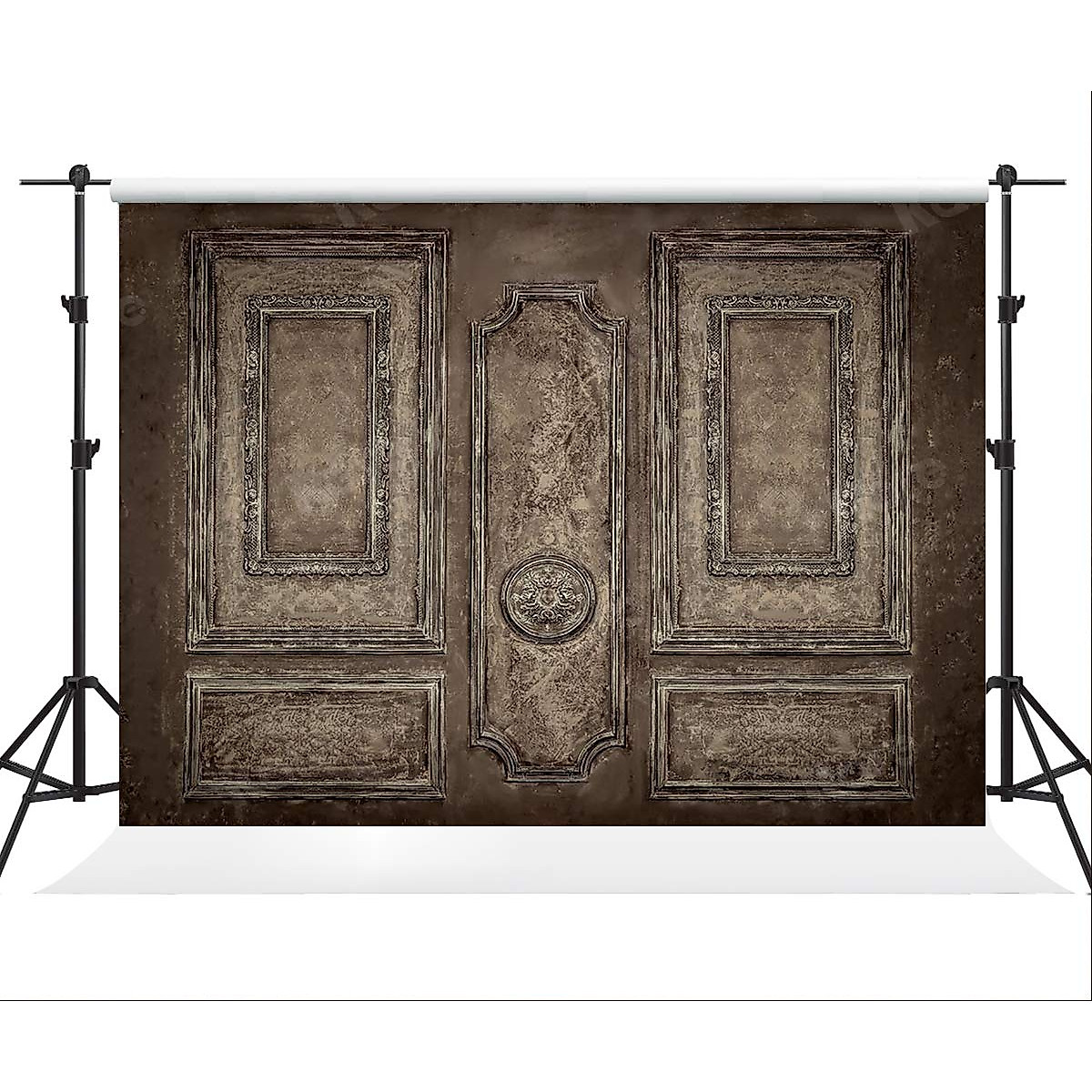 Kate 7×5ft Dark Wood Backdrop Retro Wooden Door Photo Backdrop Browm Background for Pictures