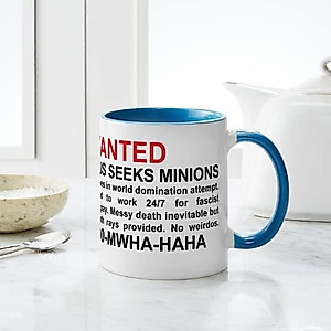 CafePress Evil Genius Seeks Minions Mug Ceramic Coffee Mug, Tea Cup 11 oz