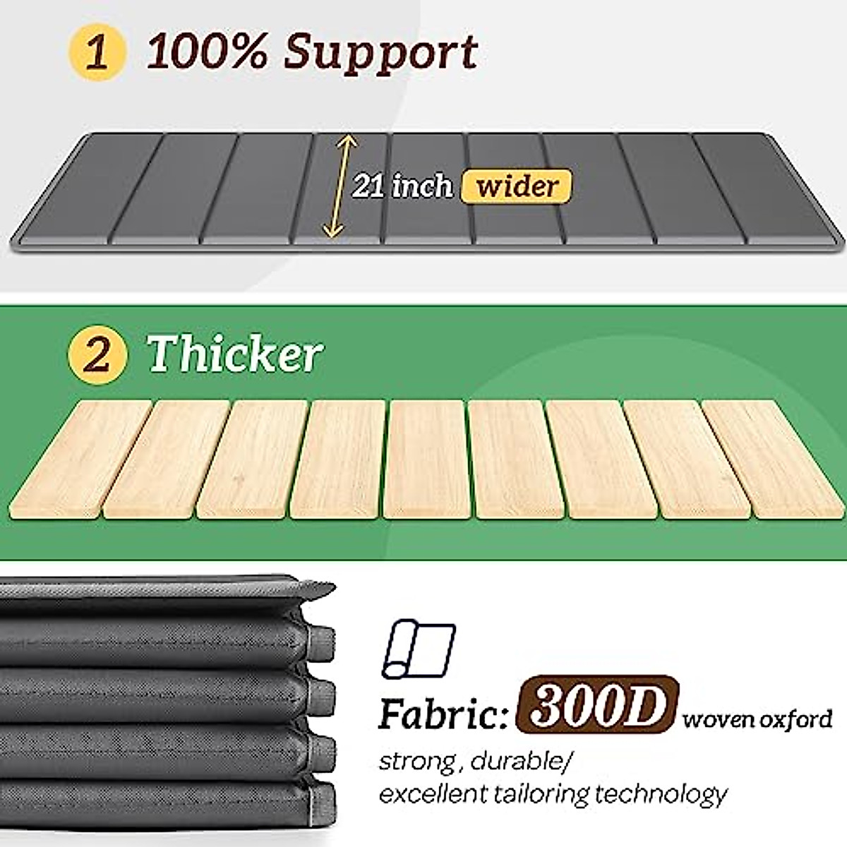 Jin&Bao Couch Cushion Support for Sagging, Heavy Duty Solid Wood Sofa Cushion Support 21＂-67.5＂ for 3 Seats Sofa- Couch Supporter Under The Cushions Board 100% Saver Sagging