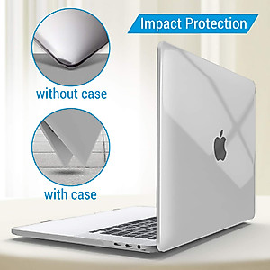 IBENZER Compatible with 2024 2023 M2 MacBook Pro 13 Inch Case 2024-2016 M1 A2338 A2289 A2251 A2159 A1989 A1706 A1708, Hard Shell Case&Keyboard Cover&Type C for Mac Pro 13,Crystal Clear,T13CYCL+1TC