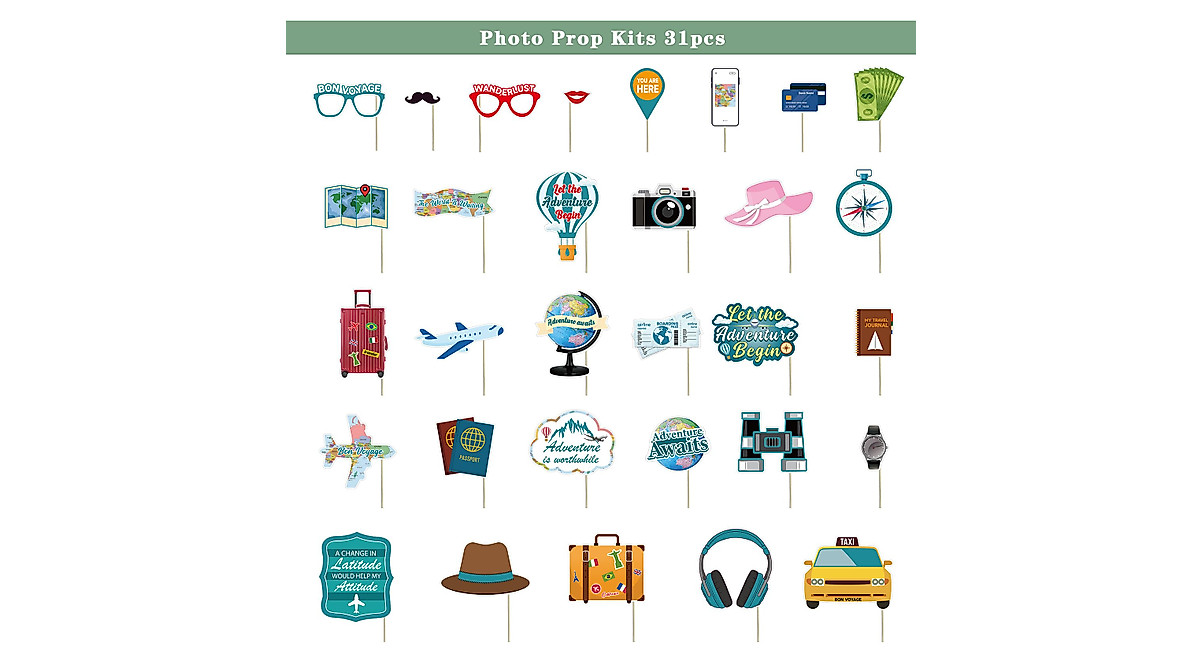 Adventure Awaits Photo Booth Props for Baby Showers