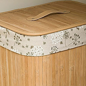 DOITOOL Clothes Basket Bamboo Practical Clothes Basket Creative Bamboo Basket Cover Clothes Basket Folding Clothes Basket