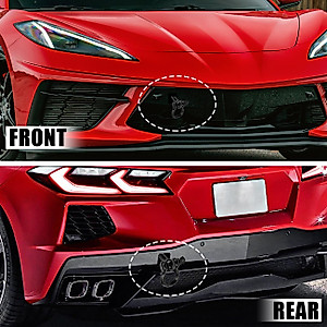 Sulokiy Tow Hook Front Rear Bumper Mid Engine Towing Hooks Trailer Hitch Compatible with for 2014-2024 Chevy Corvette C7 C8 GS Z06 ZR1 P/N Replacement for 15234068,Black