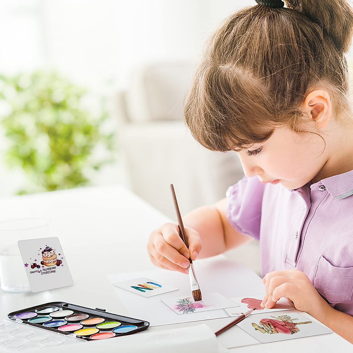 WJPC 110PCS Poker Size Blank Playing Cards, Index Flash Cards, Learning Cards For DIY Game Card Writing Drawing Painting