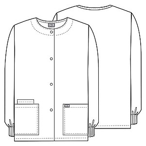 Snap Front Workwear Originals Scrub Jackets for Women Plus Size 4350, 5XL, Black