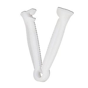 Chaungfu 50pcs Disposable Umbilical Cord Clamp Birth Hemostatic Materials,Pig Umbilical Cord Clamp for Animals Puppy Kittens Cow Livestock Sheep,Home Birth Supplies kit，White, 5x1cm