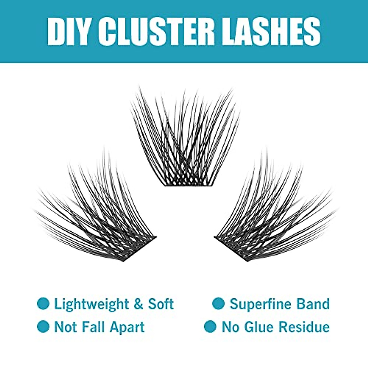 IKVVOM Cluster Lashes 120Pcs 10-16mm Mix lengths Lash Clusters C Curl Individual Lashes Volume Eyelash Clusters Wispy Cluster DIY Eyelash Extensions DIY At Home Soft And Reusable Lashes