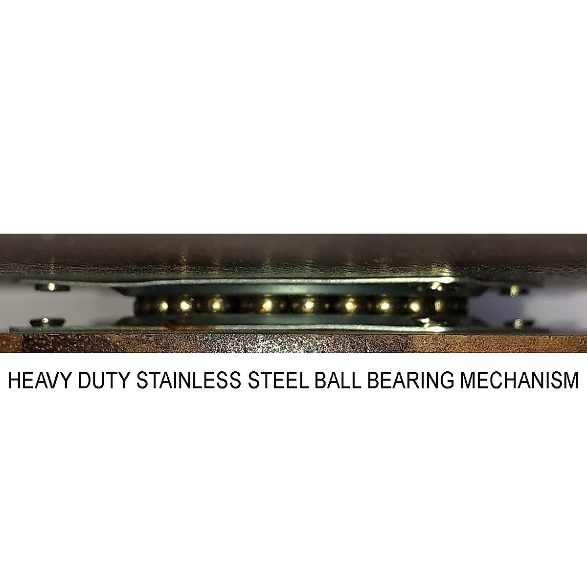 Woodard & Charles Round Lazy Susan Turntable with Stainless Steel Ball Bearing Mechanism (Whitewash)