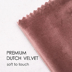 Vitalizart Rose Gold Velvet Ribbon Set 3/8"" x 15 Yd Wooden Spool Fabric Trim 3 Rolls * 5 Yd for Christmas Wreath Decoration Handmade Craft Ornaments Gift Wrapping & Bow Making