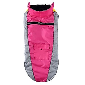 Winter Dog Clothes for Large Dogs Girl Reflective Adjustable Pet Jackets Winter Hook&Loop Large Cotton Pet Clothing Female Dog Sweater for Large Breed