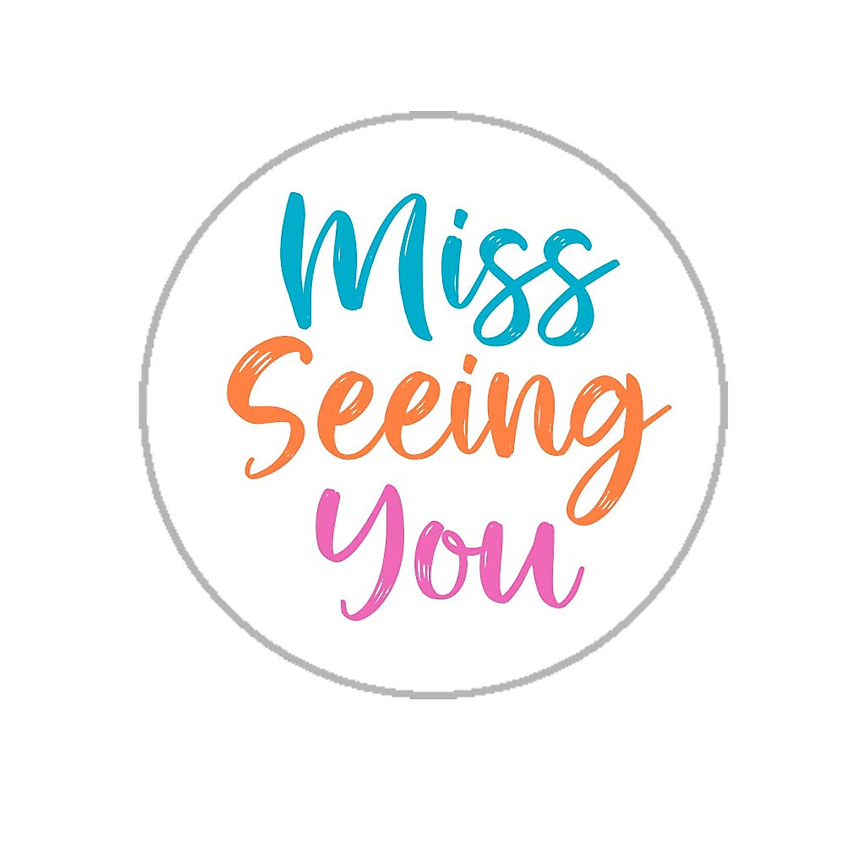 Keep in Touch Envelope Seals & Stickers- 1.2" Hello, Miss You, Stay Safe Stickers - 144 Stickers (Variety)