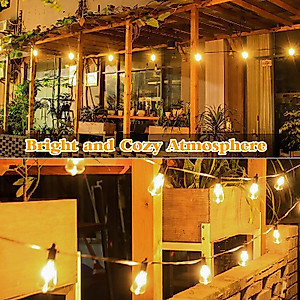 Couah 10 Pack Edison LED Light Bulbs, 0.6 watt E12 Screw Base Replacement Bulbs, LED Shatterproof Bulbs ST38 Clear Plastic Light Bulbs for Outdoor Patio ST38 String Lights, Warm White