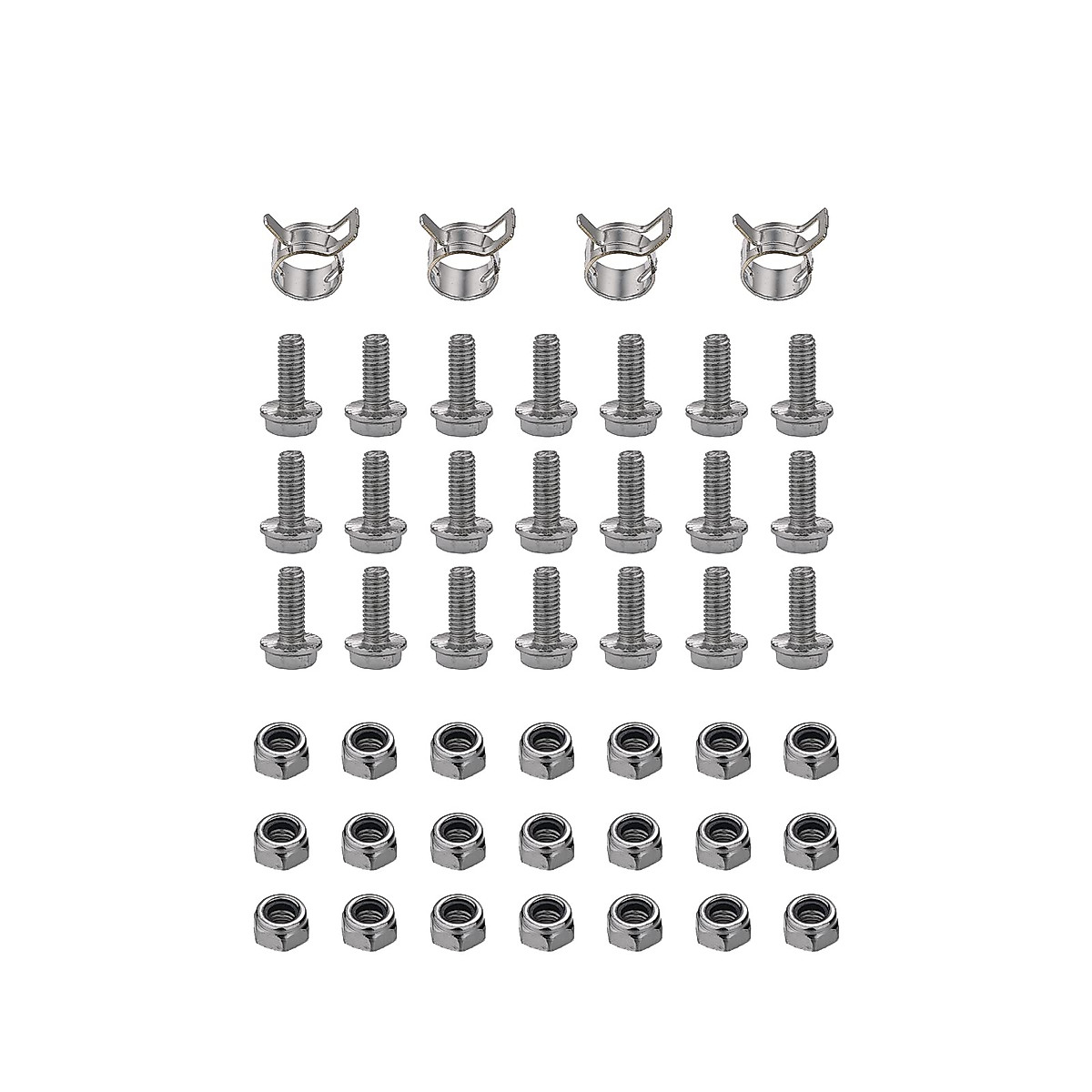 Mikatesi 753-0613 731-0782 731-0781 731-0780 721-0287 Snow Blowers Rubber Spirals Paddles Set & Scraper 731-1033 with Hardware Kit for 21" Yardman MTD Two-Cycle Single Stage Snowblower