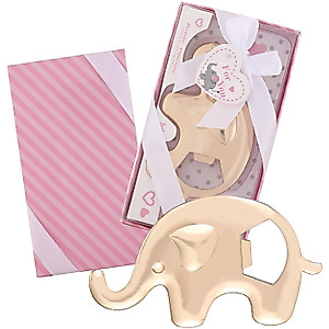 DAJAMAI 24 Pack Pink Elephant Bottle Opener Girl Baby Shower Party Favor for Guests Elephant Shaped Bottle Opener Baby Shower Favors Birthday Bridal Shower Souvenirs Wedding Favor Gift (Pink)