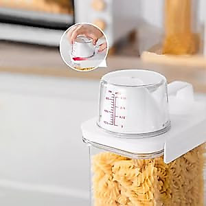 Pet Food Containers Storage Cereal Dispenser BPA Free 4PCS（4pots & 4lids） Dispenser Plastic Bin food Storage Containers With Lids Kitchen Organizers And Storage