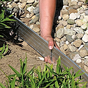 EasyFlex Aluminum Landscape Edging Project Kit, 4 Metal Garden Edging Pieces with Spikes, 24' Kit, Bronze
