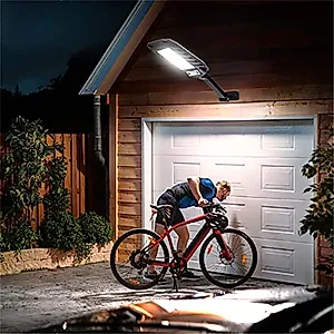 BLHKBAIKB Solar Street Light Outdoor,Dusk to Dawn Motion Sensor with Remote Control 30000 Lumens Solar Outdoor Light IP67 Waterproof,Suitable for Backyard Garden Parking Lot Etc
