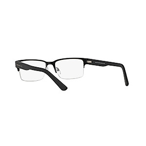 A|X ARMANI EXCHANGE Men's AX1014 Rectangular Prescription Eyewear Frames, Black/Demo Lens, 53 mm