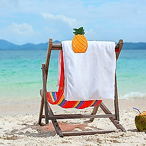 Cabilock 1Pcs Cute Beach Beach Chair Towel Clip Beach Chair Clips for Towel Windproof Beach Towel Holder Towel Clips, Pineapple