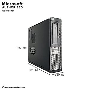 DELL OPTIPLEX 390 DT Desktop Computer, Intel Core I3-2100 3.1GHz, 8GB DDR3, 1TB, DVD, WIFI, HDMI, VGA, Bluetooth 4.0, Windows 10 Professional 64 Bit (Renewed)