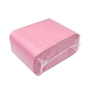 Mekupeu 125 PCS Disposable Waterproof Tattoo Table Covers Dental Bib Sheets Cloths Tattoo Supplies 13" x 18" inch (Pink)