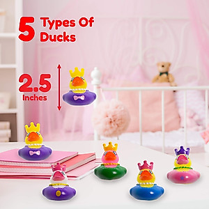 Windy City Novelties 50 Pack - 2" Assorted Themed Rubber Ducky Bath Toys (Princess)