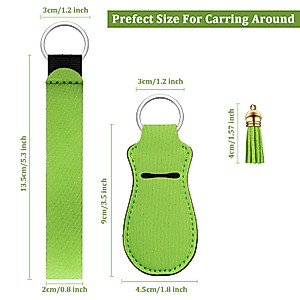 30-Piece Lipstick Holder Wristlet Keychain Clip-on Sleeve Pouch with Colored Tassel Pendants for Women Travelling