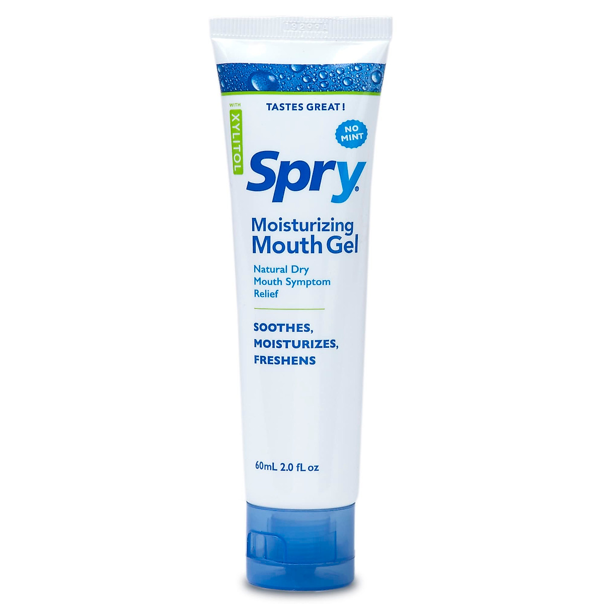 Spry Xylitol Dry Mouth Gel, Natural, Long Lasting Mint Free and Sugar Free Mouth Moisturizer for Dry Mouth Relief, Original Flavor, 2 oz