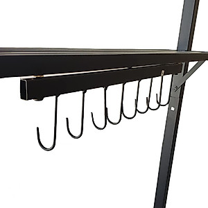 8x5 Ft Outdoor Patio Grill Gazebo 2-Tier BBQ Shelter Canopy Tent with Soft Top Canopy and Metal Frame Gazebos (Gray)