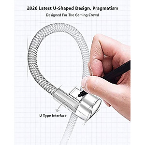 3Pack 90 Degree iPhone Charger 6ft, Apple MFi Certified 6 Feet Lightning Cord Long, Nylon Right Angle 6 Foot Apple iPhone Charging Cable for Apple iPhone 13 Pro/12/11/11Pro/11Max/XS/XR /8/7/6S/SE/6/5